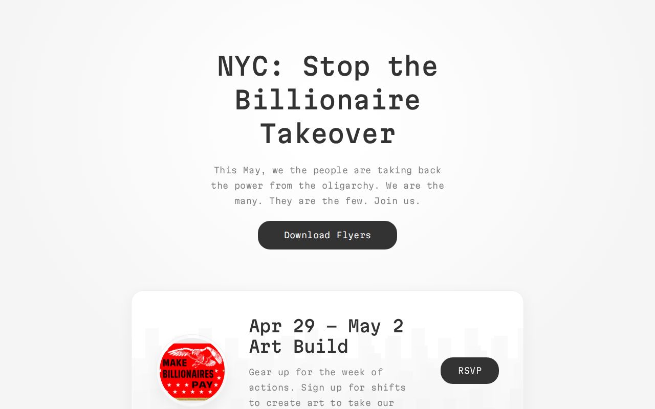 NYC | Stop the Billionaire Takeover